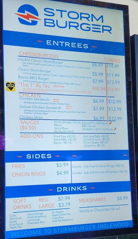 StormBurger Restaurant Menu | Best Burgers in Inglewood, CA – Prices ...